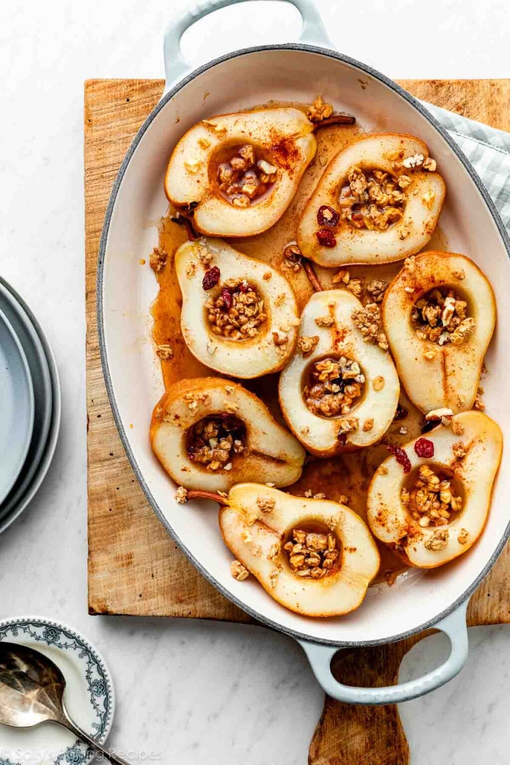 Easy Maple Baked Pears - Sally's Baking