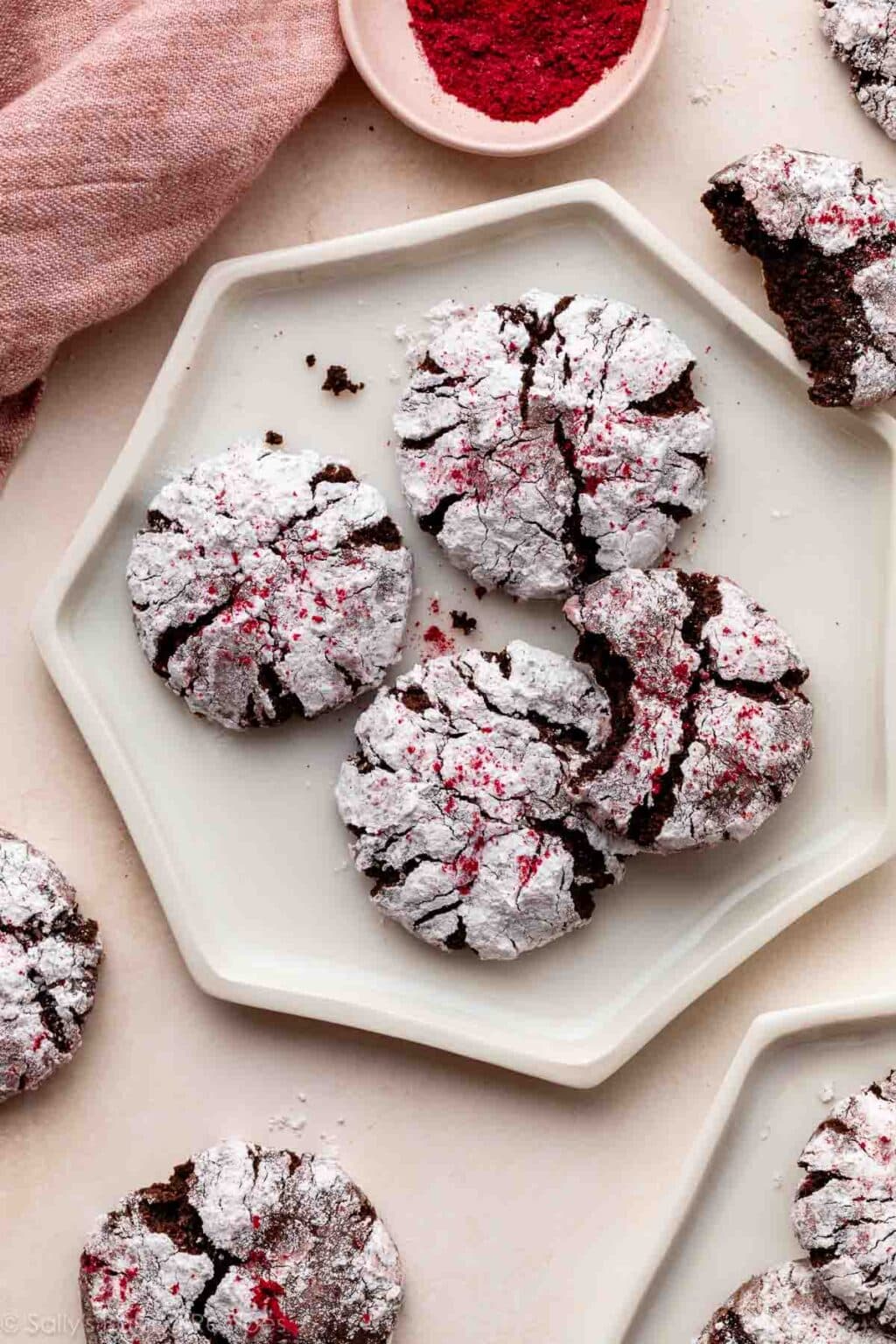 Chocolate Raspberry Crinkles - Sally's Baking