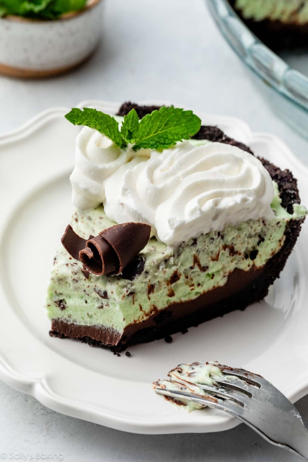 Crème de Menthe Pie (Mint Chocolate) - Sally's Baking