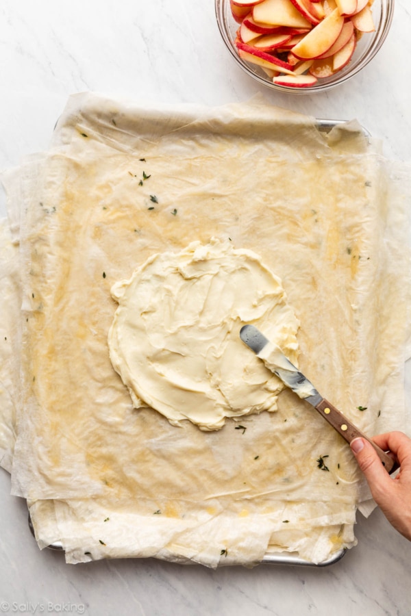 Apple Brie Phyllo Galette - Sally's Baking