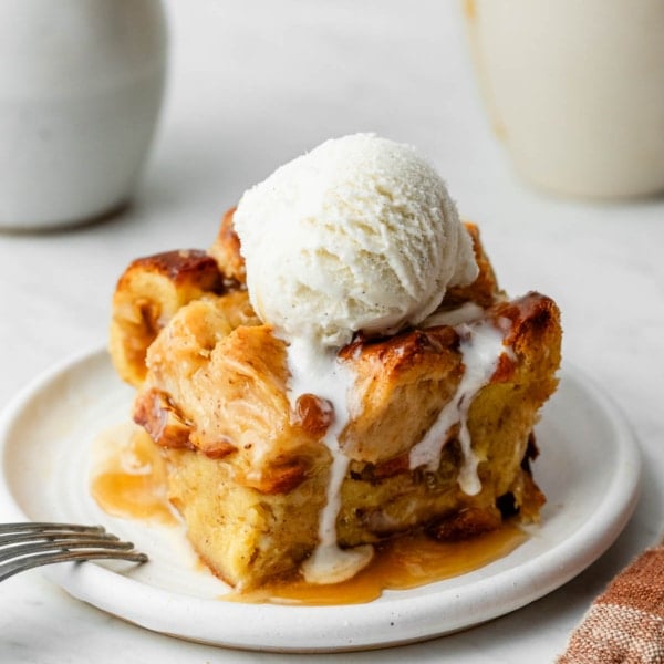 Bread Pudding with Butter Rum Sauce - Sally's Baking