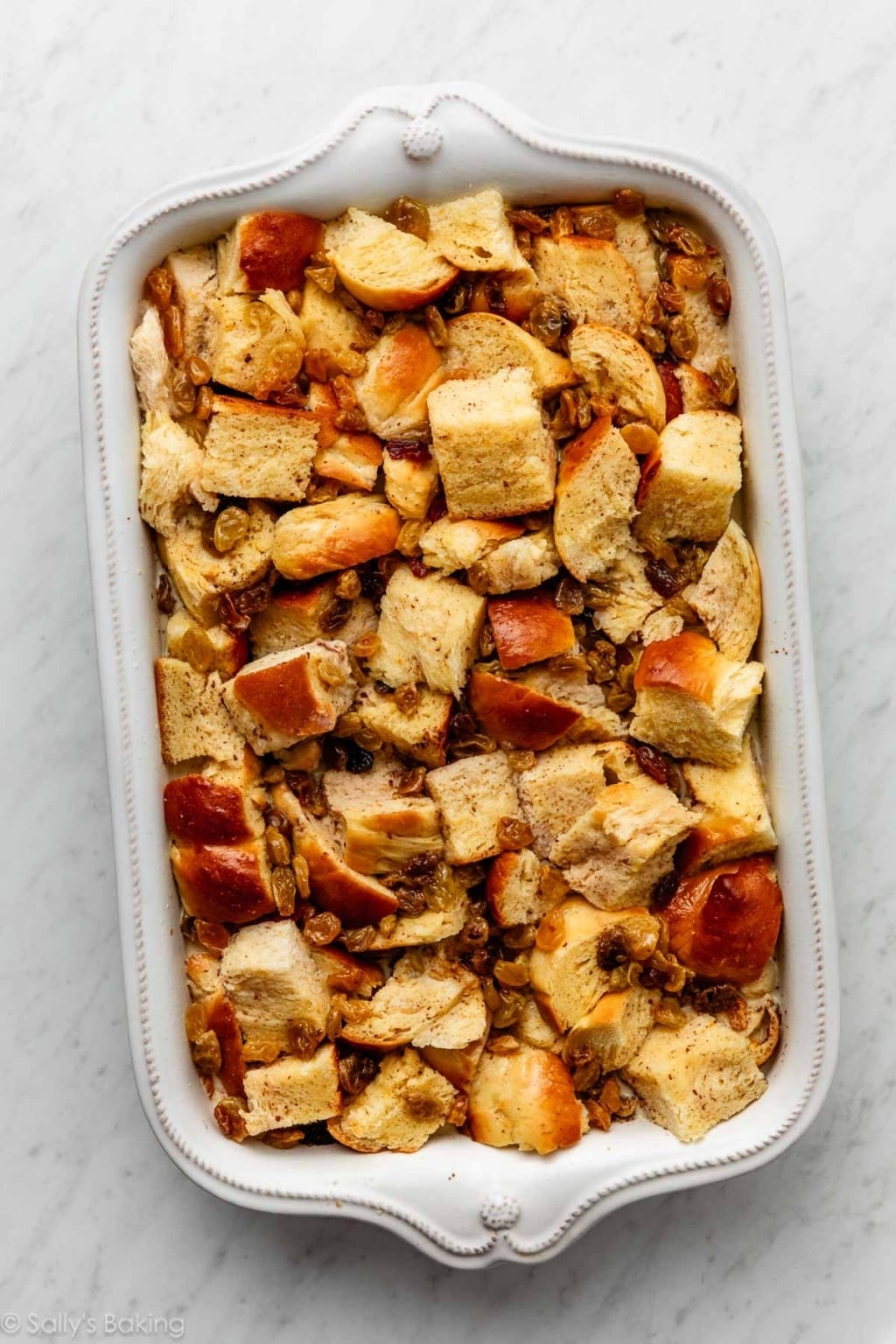Bread Pudding with Butter Rum Sauce - Sally's Baking