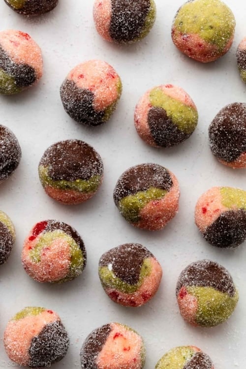 Spumoni Cookies (Cherry, Pistachio, Chocolate) - Sally's Baking