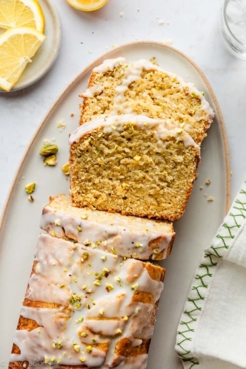 Moist Lemon Pistachio Loaf - Sally's Baking - Street Food Spectacle